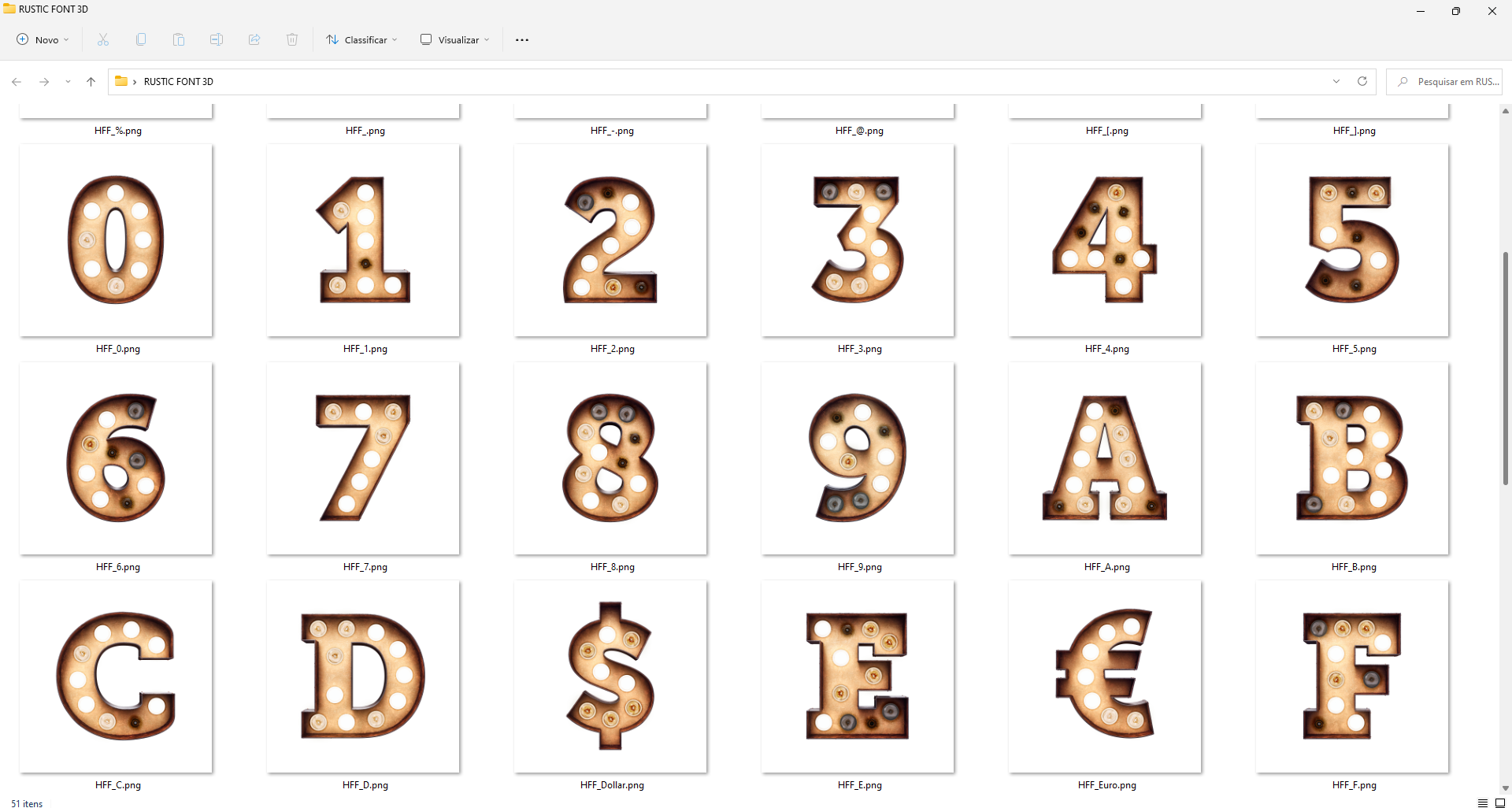 Fontes Letras PNG 3D Rusticas Free – Moraes Designer