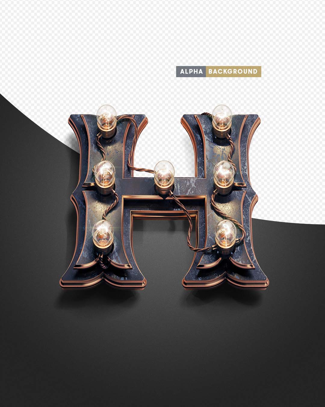 PACK FREE de Letras 3D Alfabeto Rustico PNG – Moraes Designer